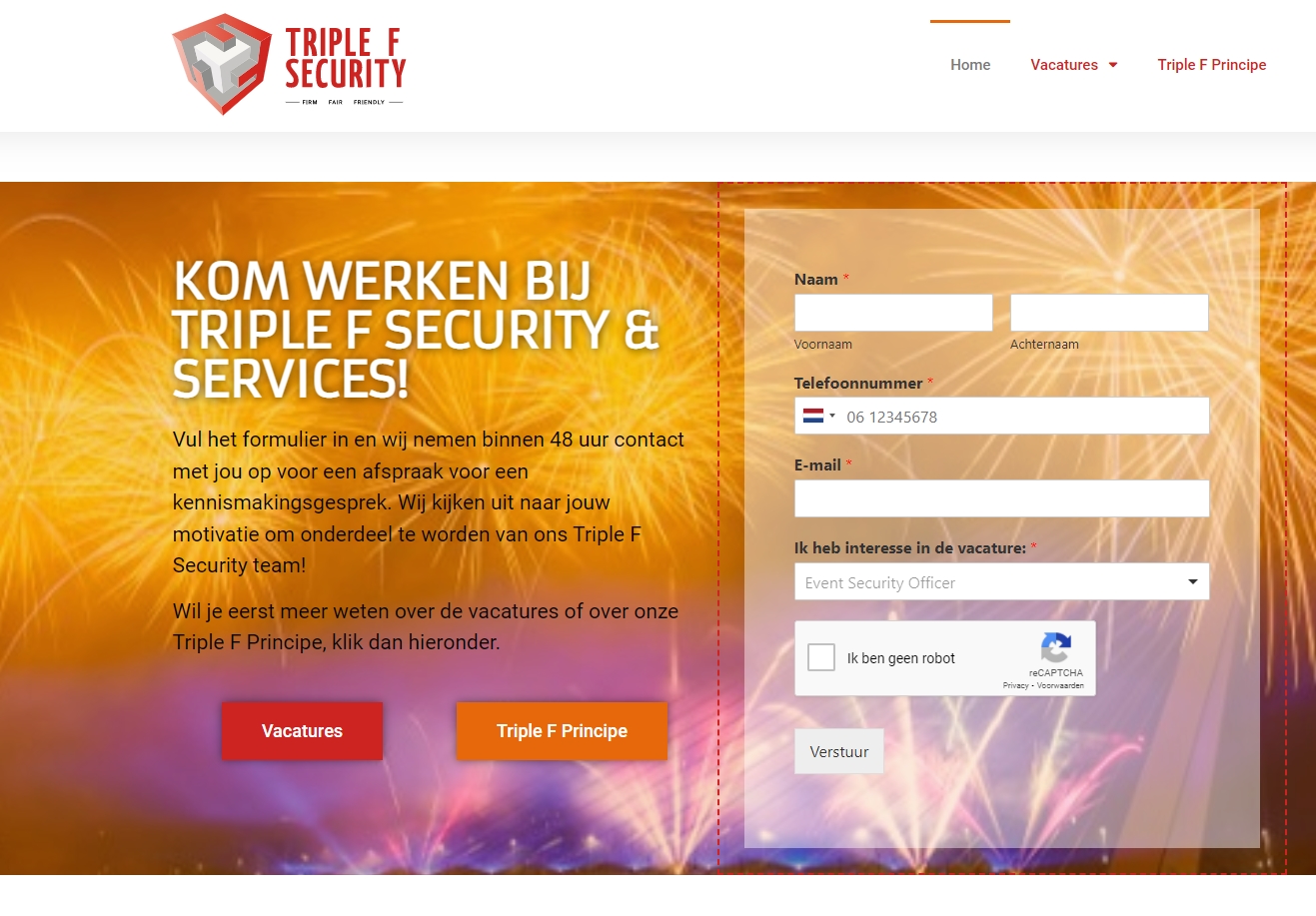 Vacatures - Triple F Security